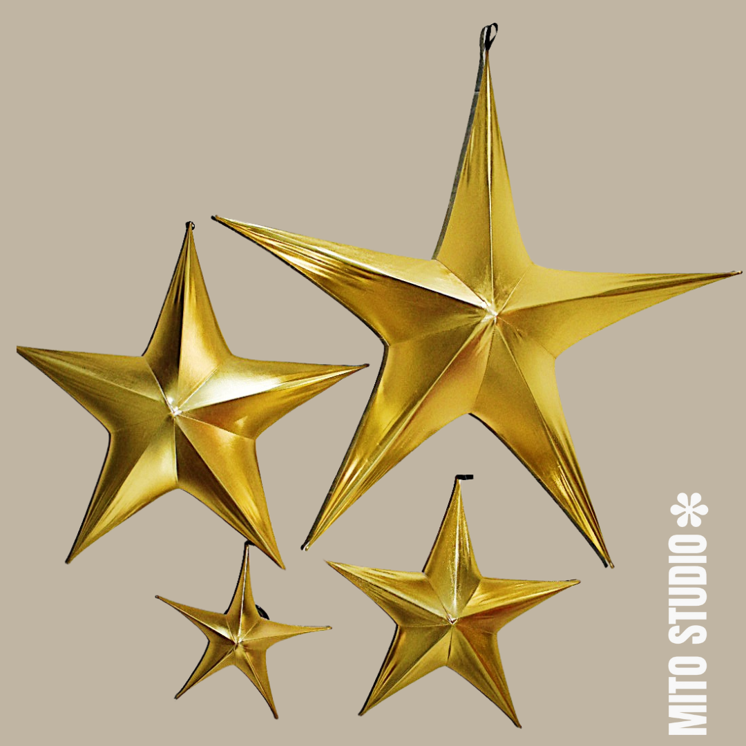 Estrella Dorado Metálico – Mito Studio Mx